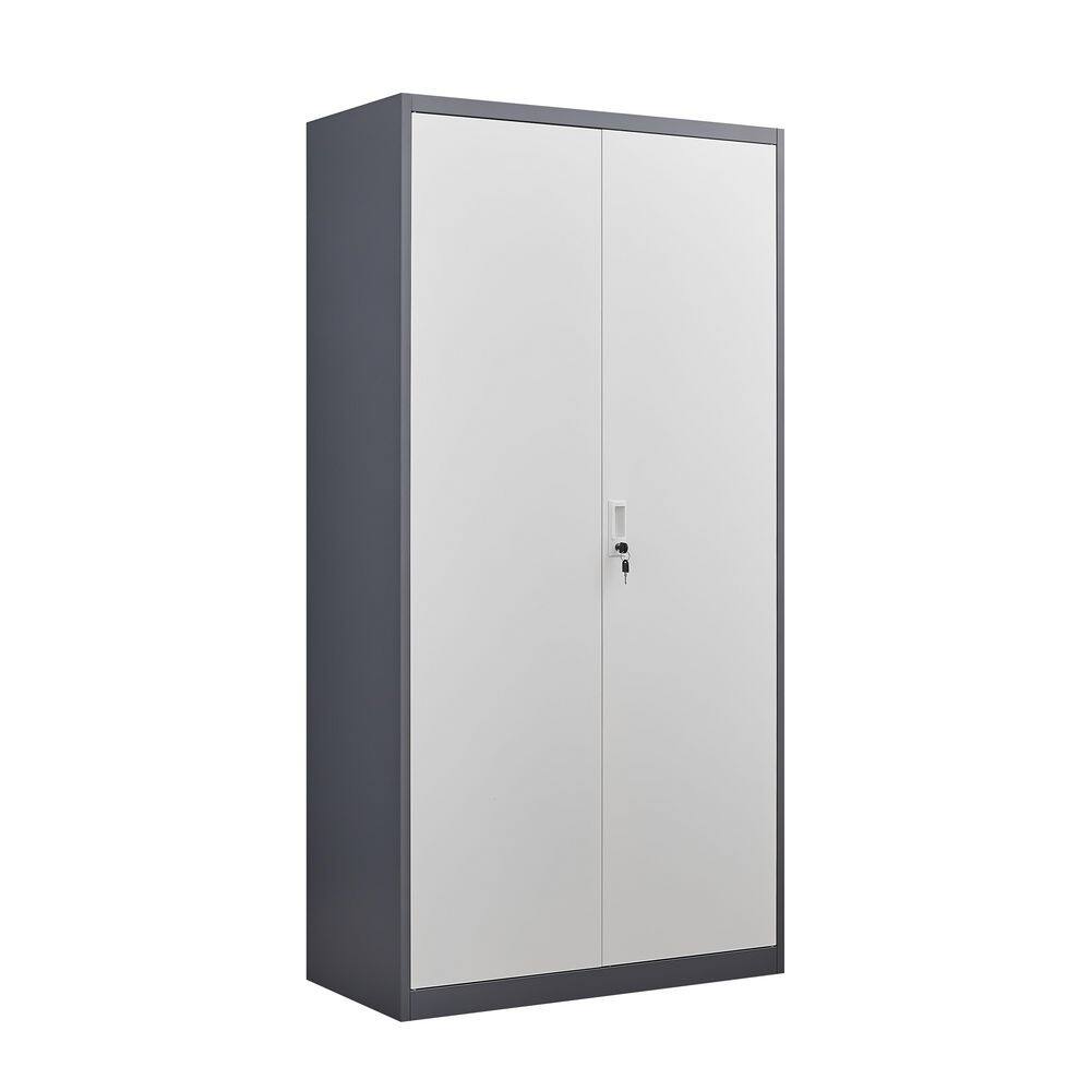 Damodpoy 4-Tier 70.8 in. H Metal Side Tool Cabinets and Lockers in Grey ...