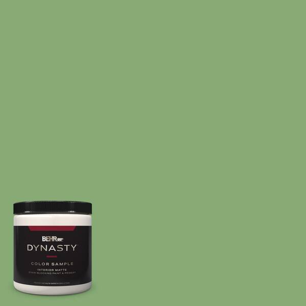 BEHR DYNASTY 8 oz. #440D-5 Pesto Matte Stain-Blocking Interior/Exterior ...