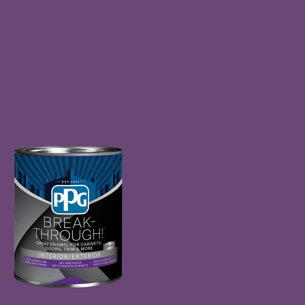 Break-Through! 1 qt. PPG1176-7 Perfectly Purple Semi-Gloss Door, Trim ...
