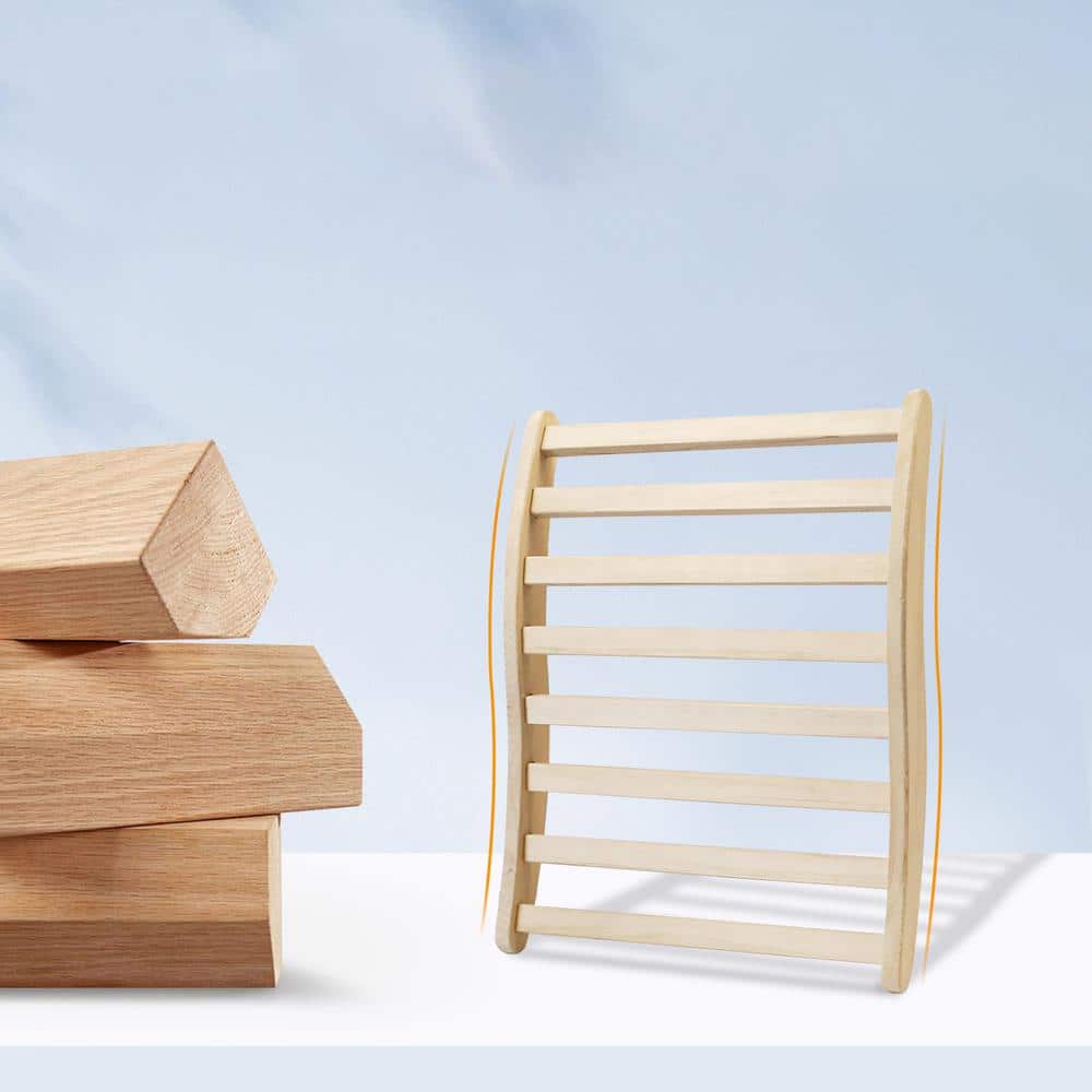 Mondawe S-Shape Wooden Ergonomic Sauna Backrest (Set of 1) MO-RG41591 ...