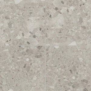 Bedrosians Sample-Frammenta 4 in. x 5 in. Light Grey Porcelain Mosaic ...
