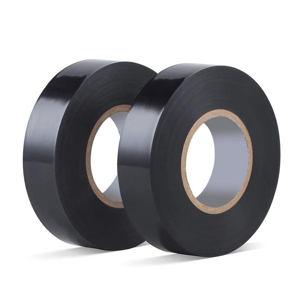 Yichuhaoxi 3/4 in. x 65 ft. Electrical Insulation Tape Black 2-Pack ...