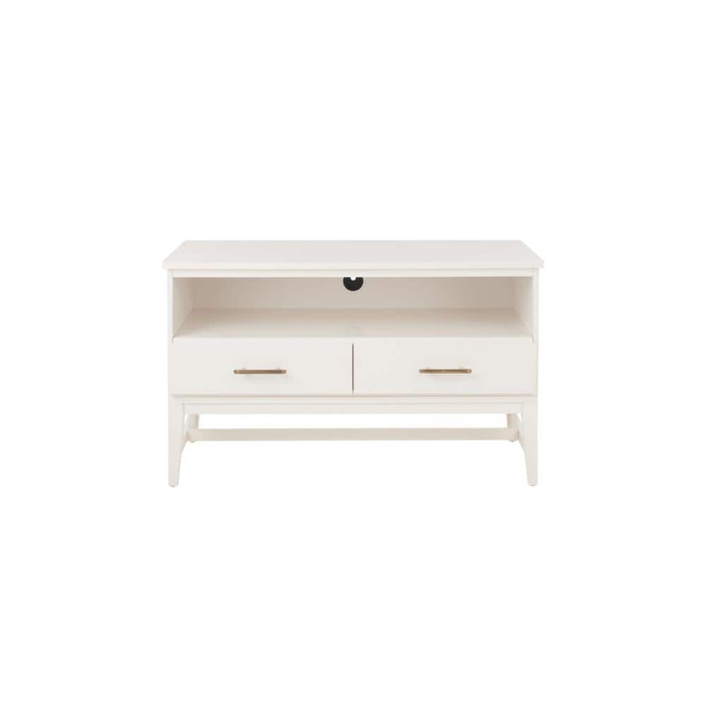 Home Decorators Collection Bellamy Ivory Wood 2 Drawer TV Stand with ...