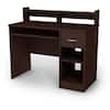 South Shore 42 in. Chocolate Rectangular 1 -Drawer Computer Desk with ...