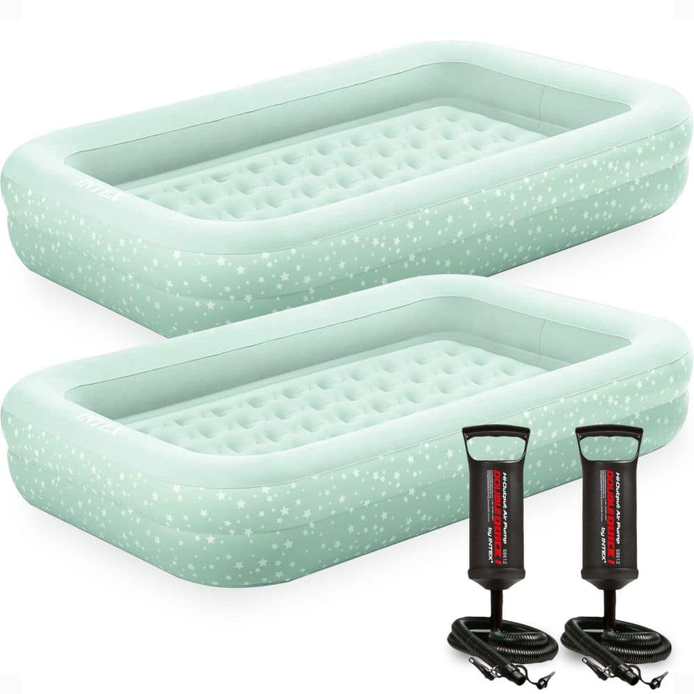 Intex Kids 10 in. Travel Inflatable Air Mattress with Raised Sides ...