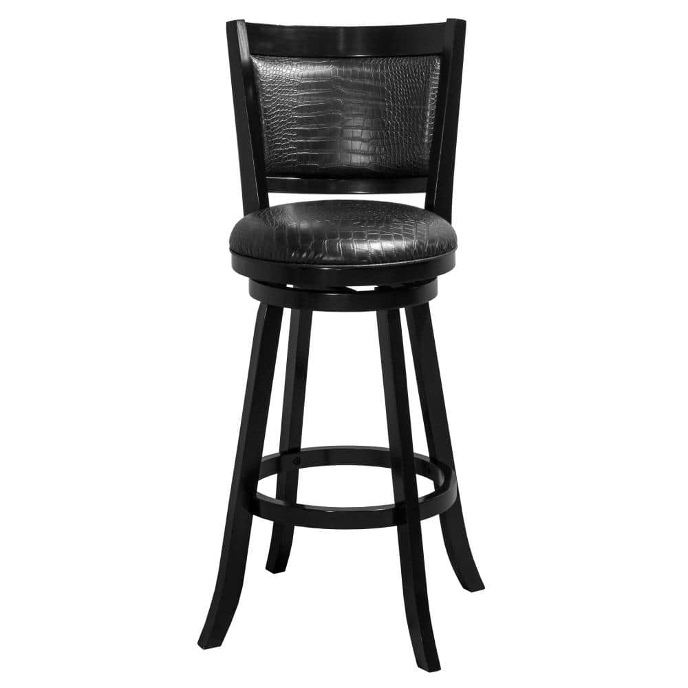 Hillsdale Furniture Brannon 30 in. Black Swivel Bar Stool 5936-830 ...