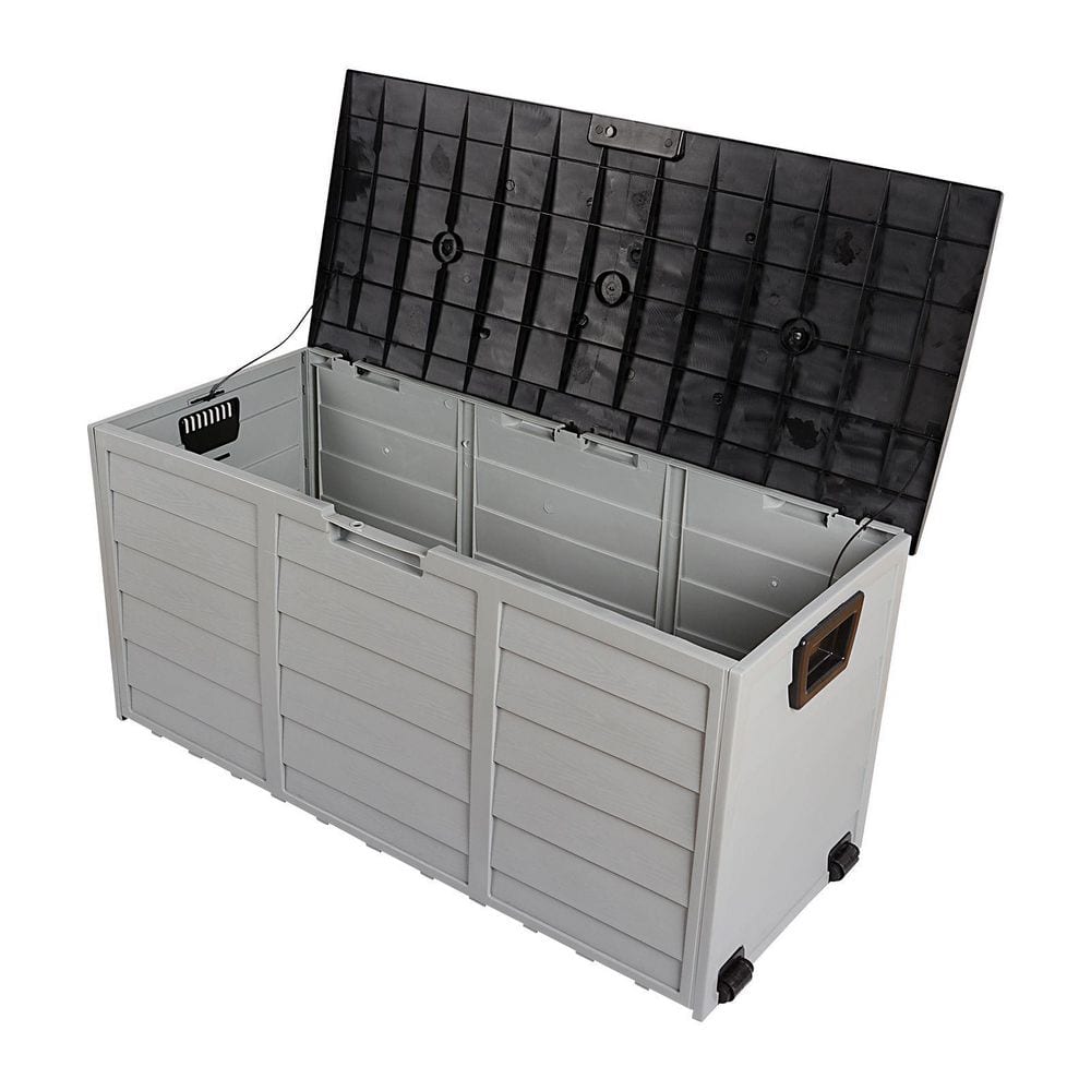 maocao hoom 75 Gal. 260L Outdoor Garden Plastic Storage Deck Box Chest ...