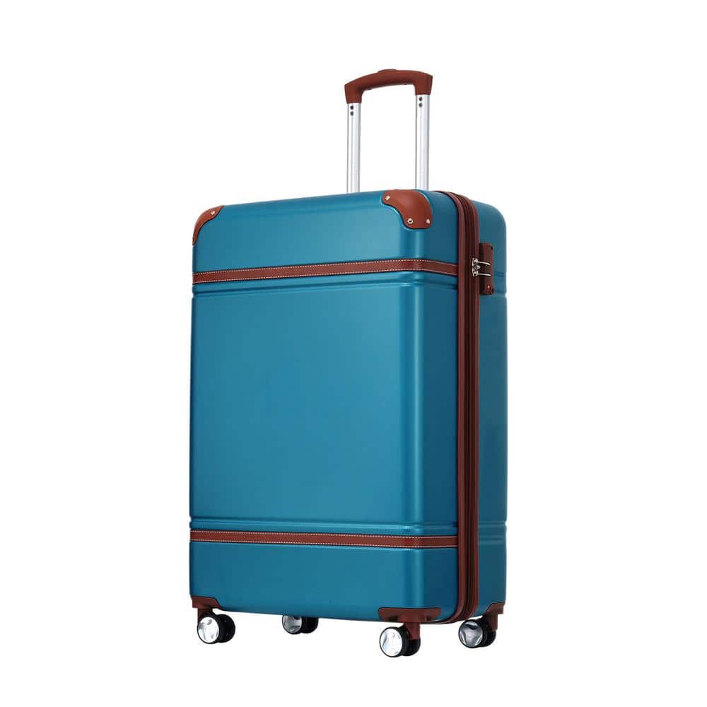 grossag 28 in. Blue Spinner Wheels, Rolling and Lockable Handle ...