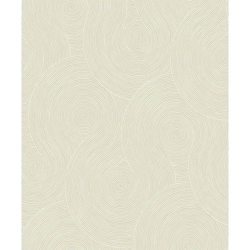 NextWall Light Beige Swirl Geo Vinyl Peel and Stick Wallpaper Roll (31. ...