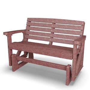 WILDRIDGE Classic 2-Person Tudor Brown Plastic Outdoor Glider LCC-209 ...