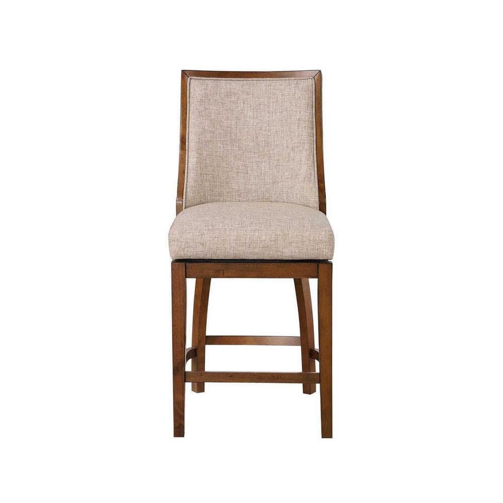 Home 2 Office Katherine 24 in. Walnut High Back Wood 40.74 in. Swivel ...