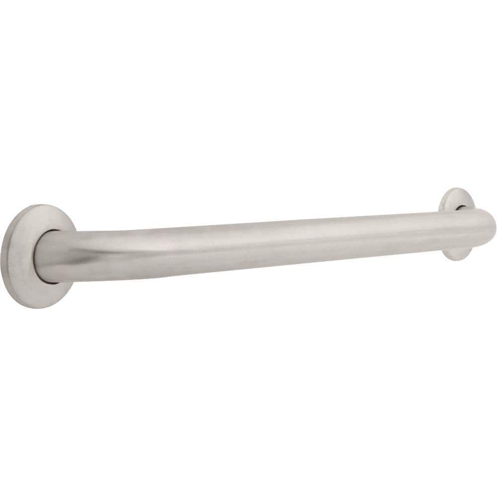 Delta 1-1/2 in. x 24 in. Concealed Mounting Grab Bar in Stainless 40124 ...