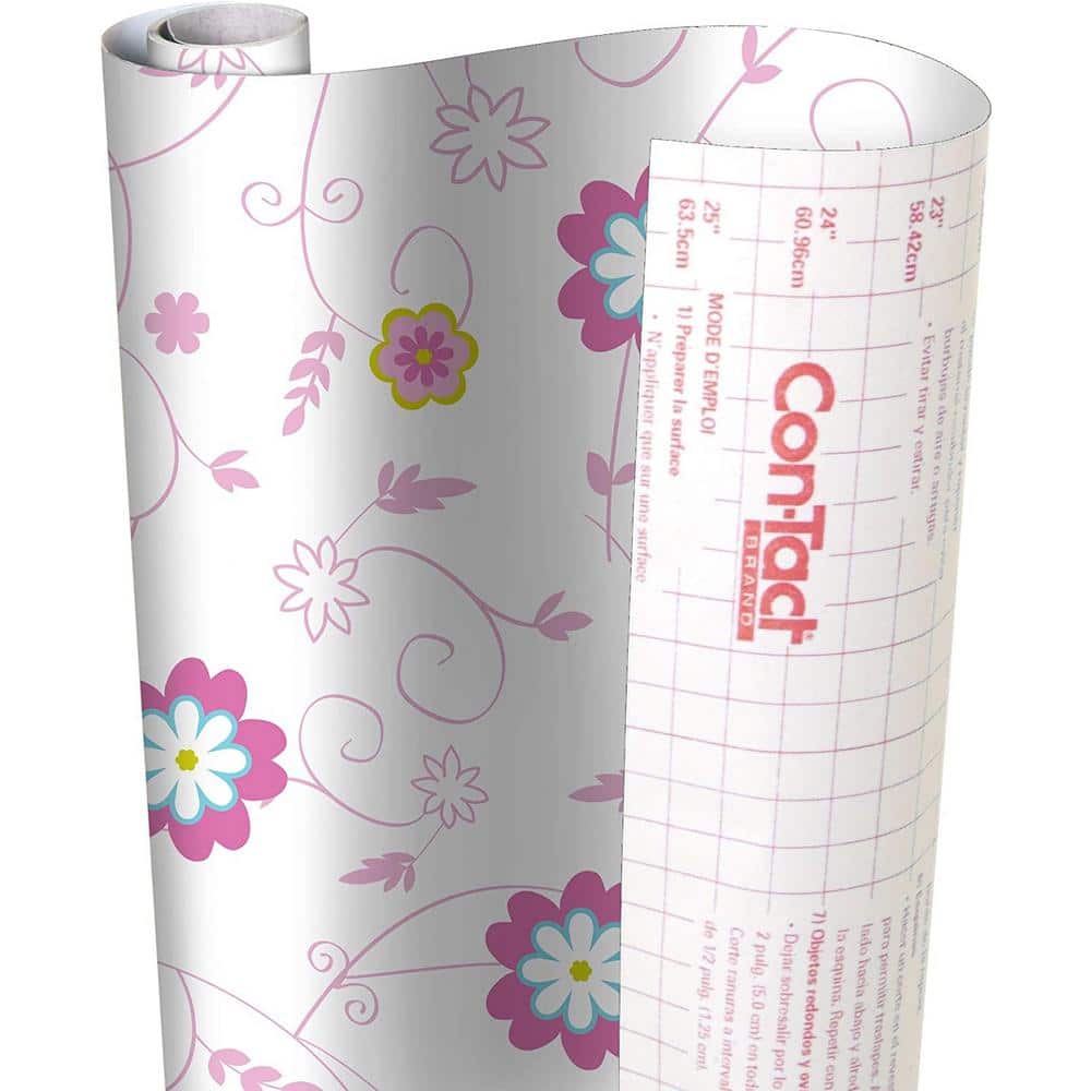 Con-Tact Creative Covering 18 in. x 20 ft. Sassy Self-Adhesive Vinyl ...
