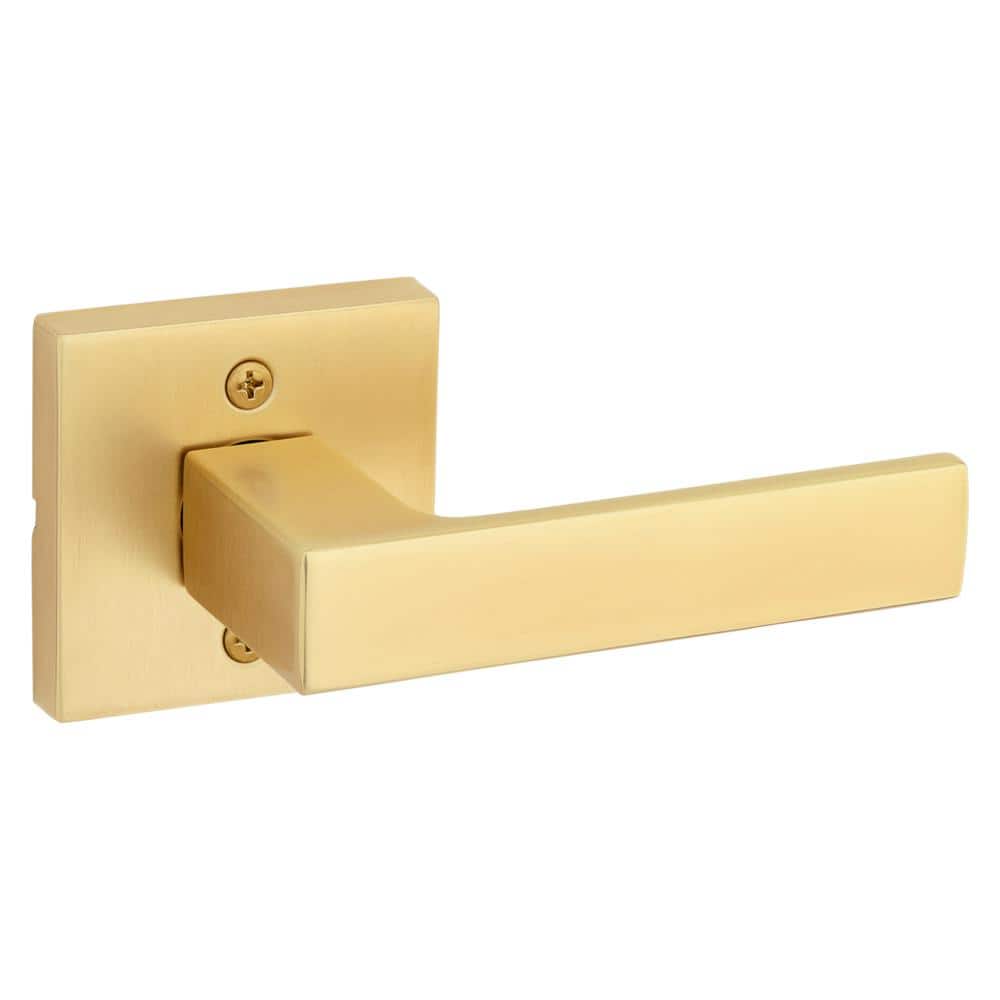 Kwikset Singapore Satin Brass Square Half Dummy Door Handle Featuring ...