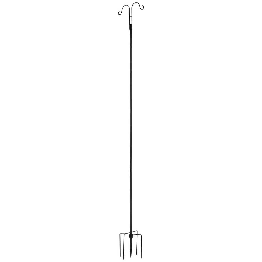 SVOPES 8 Pack of 92 in. Double Shepherd Hooks, 3/4 in. Thick for Hanging Bird Feeders Plant ...