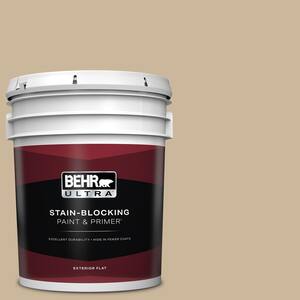 BEHR DYNASTY 1 gal. #MQ2-21 Elemental Tan Flat Exterior Stain-Blocking ...