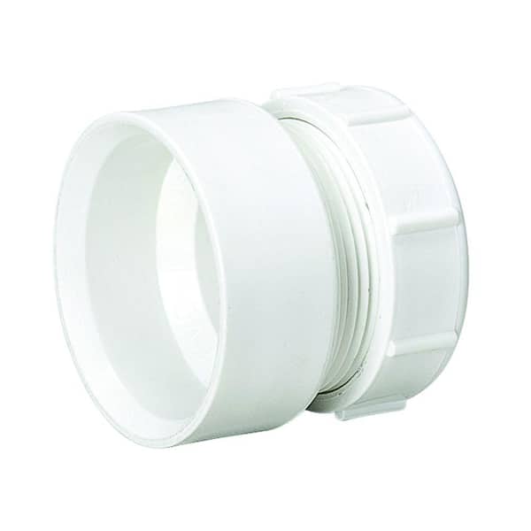 1-1/2 in. PVC DWV Hub x Slip Joint Trap Adapter 06383H - The Home Depot