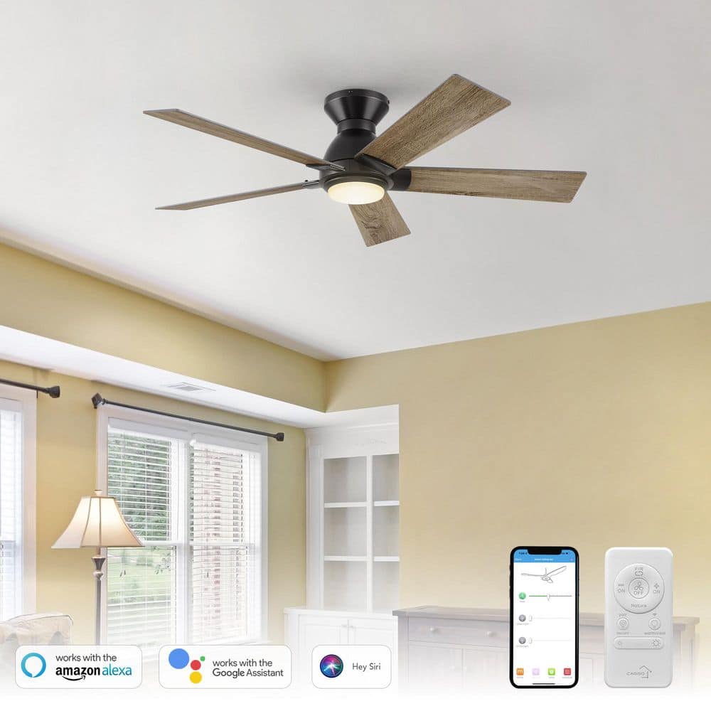 Reviews for CARRO Aspen 48 in. Dimmable LED Indoor/Outdoor Black Smart ...