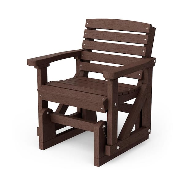 Wildridge Classic 1-Person Tudor Brown Plastic Outdoor Glider LCC-206 ...