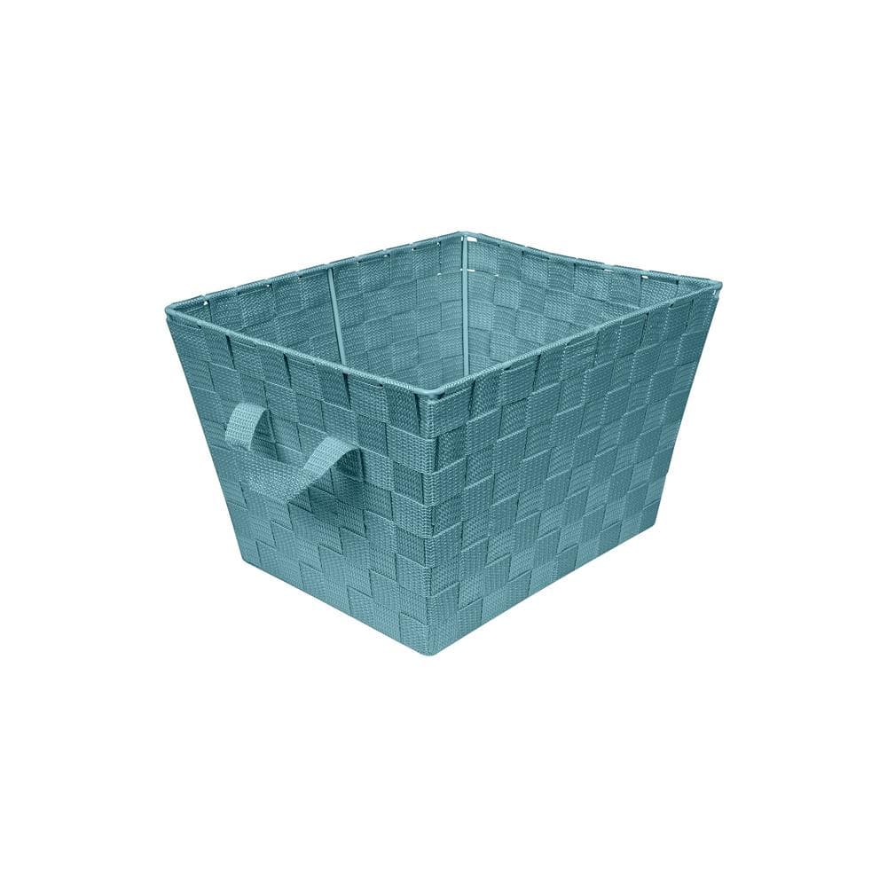 SIMPLIFY 8 in. H x 12 in. W x 10 in. D Green Plastic Cube Storage Bin ...