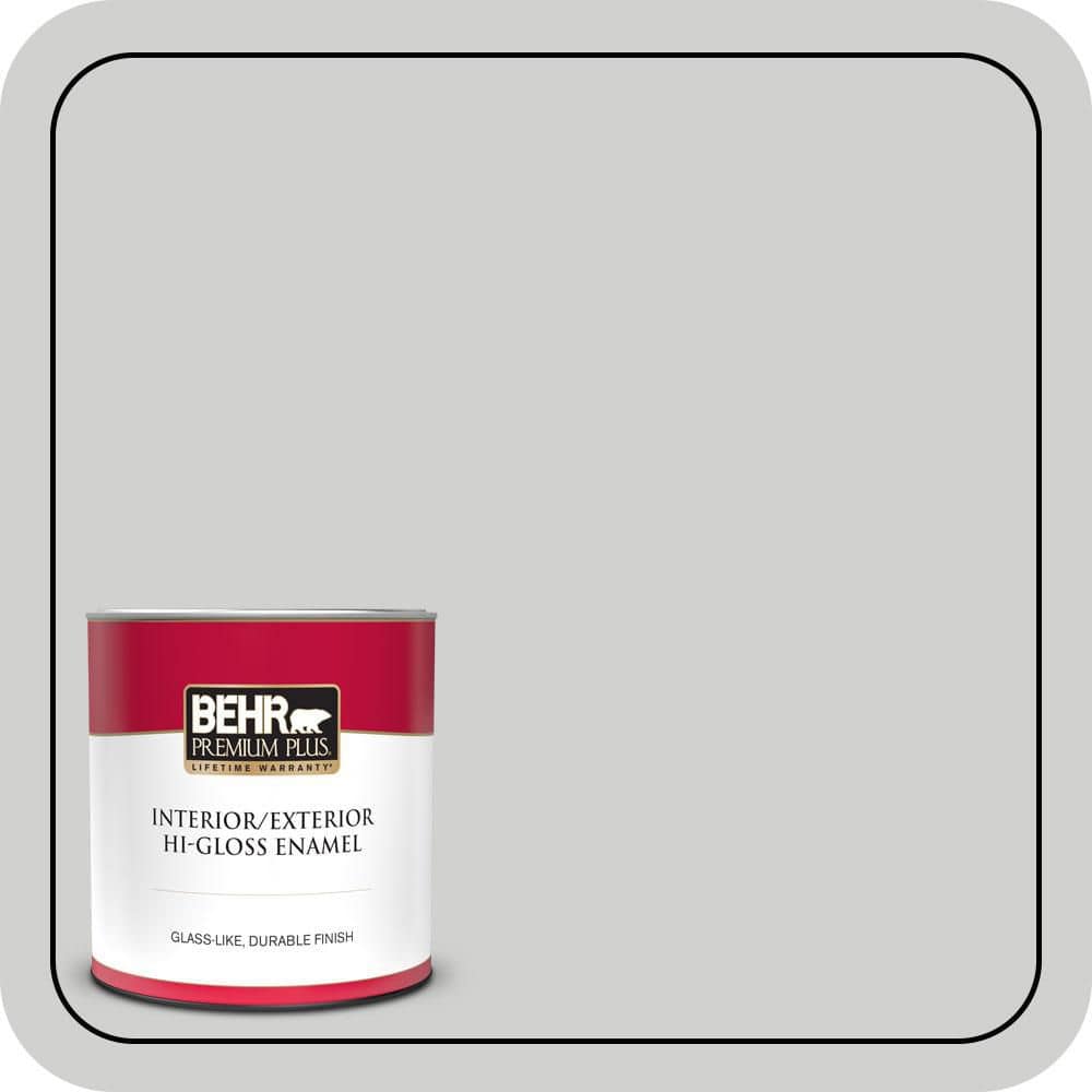 BEHR PREMIUM PLUS 1 qt. #N520-1 White Metal Hi-Gloss Enamel Interior ...