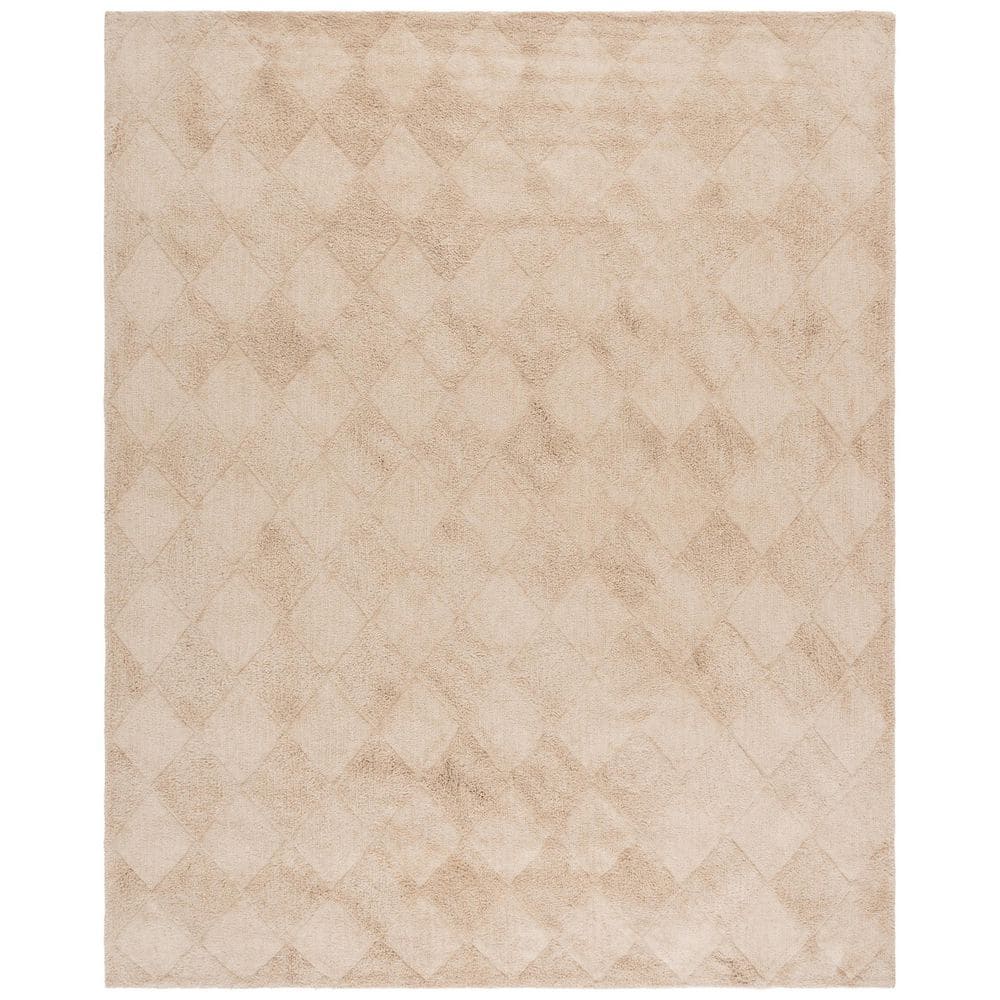 SAFAVIEH Easy Care Beige 8 ft. x 10 ft. Machine Washable High-Low ...