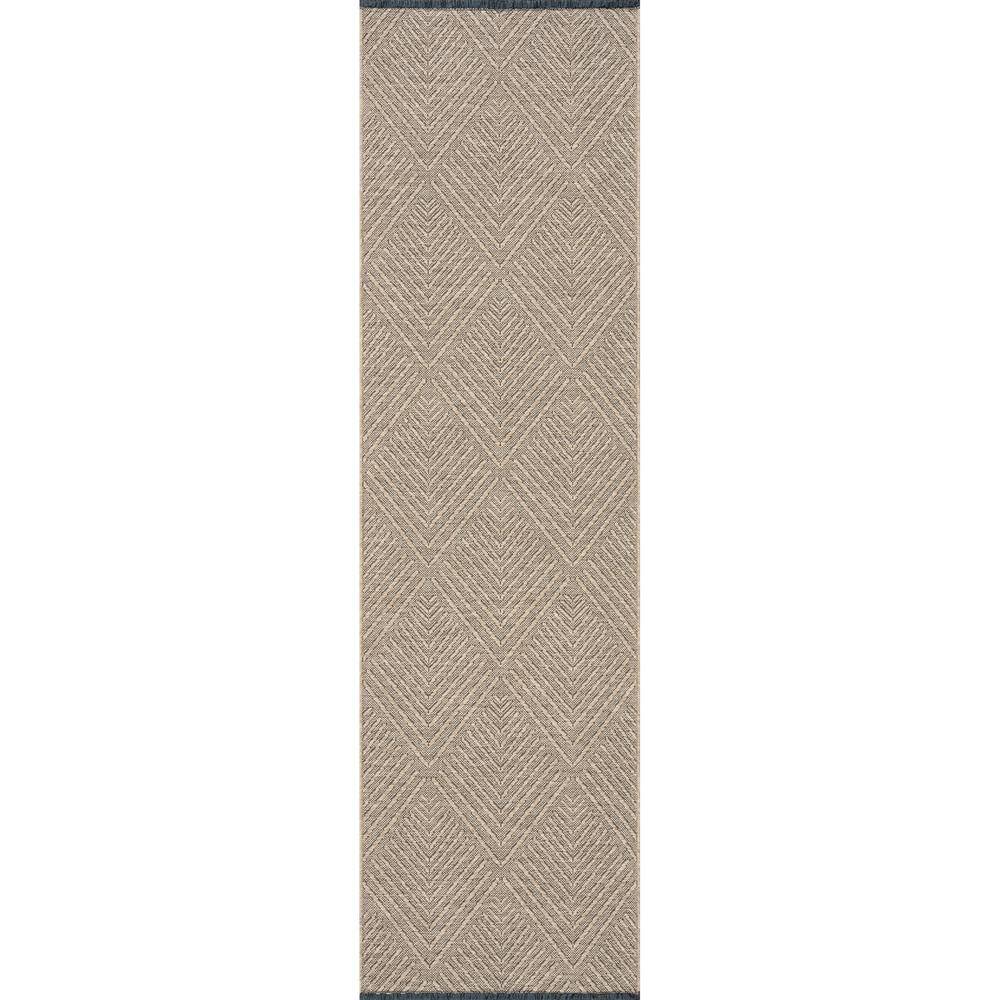 Tayse Rugs Alma Brown 2 ft. x 8 ft. Diamond Machine Washable Indoor ...