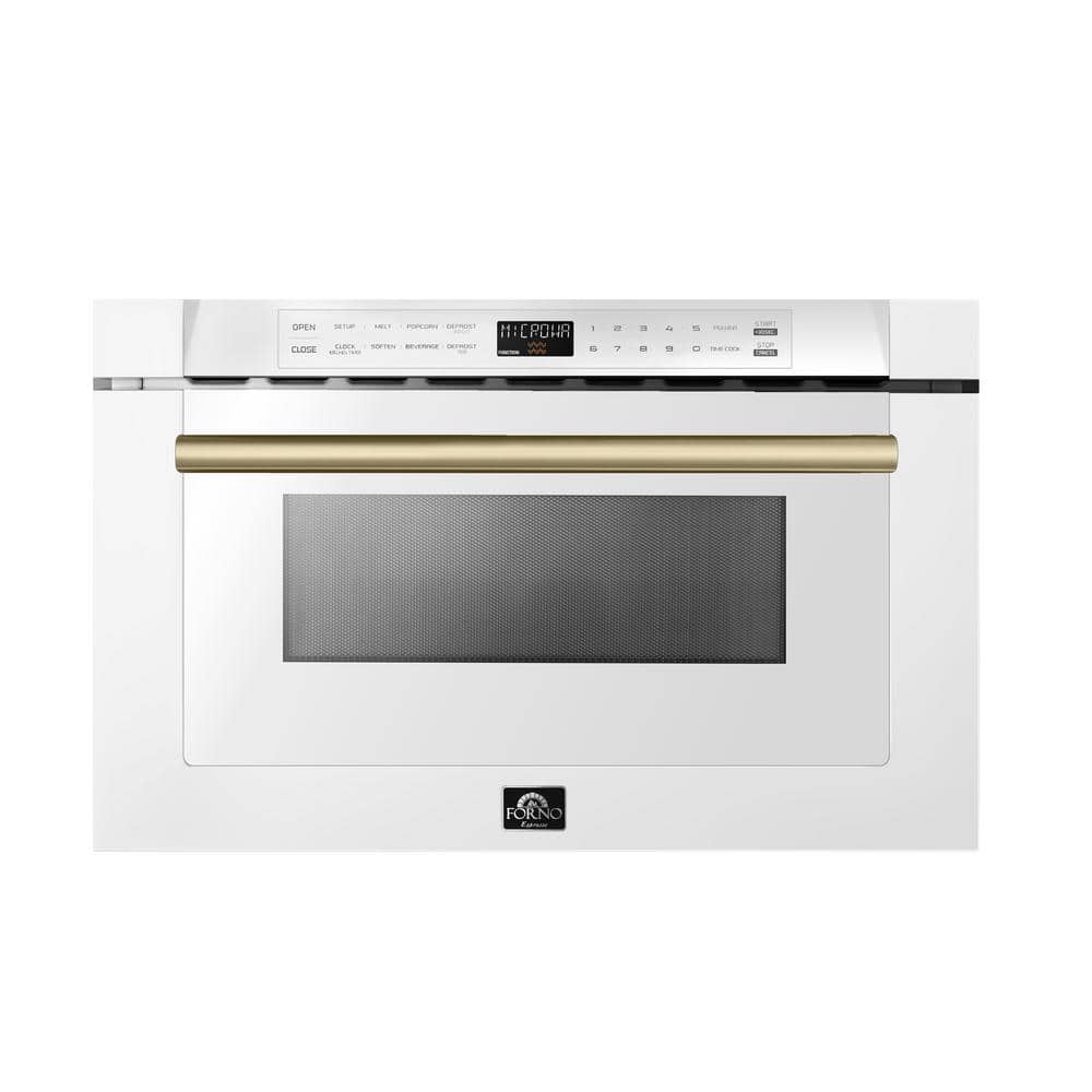 Forno Capoliveri 24 in. Built-In Microwave Drawer in White 1.2 cu. ft ...