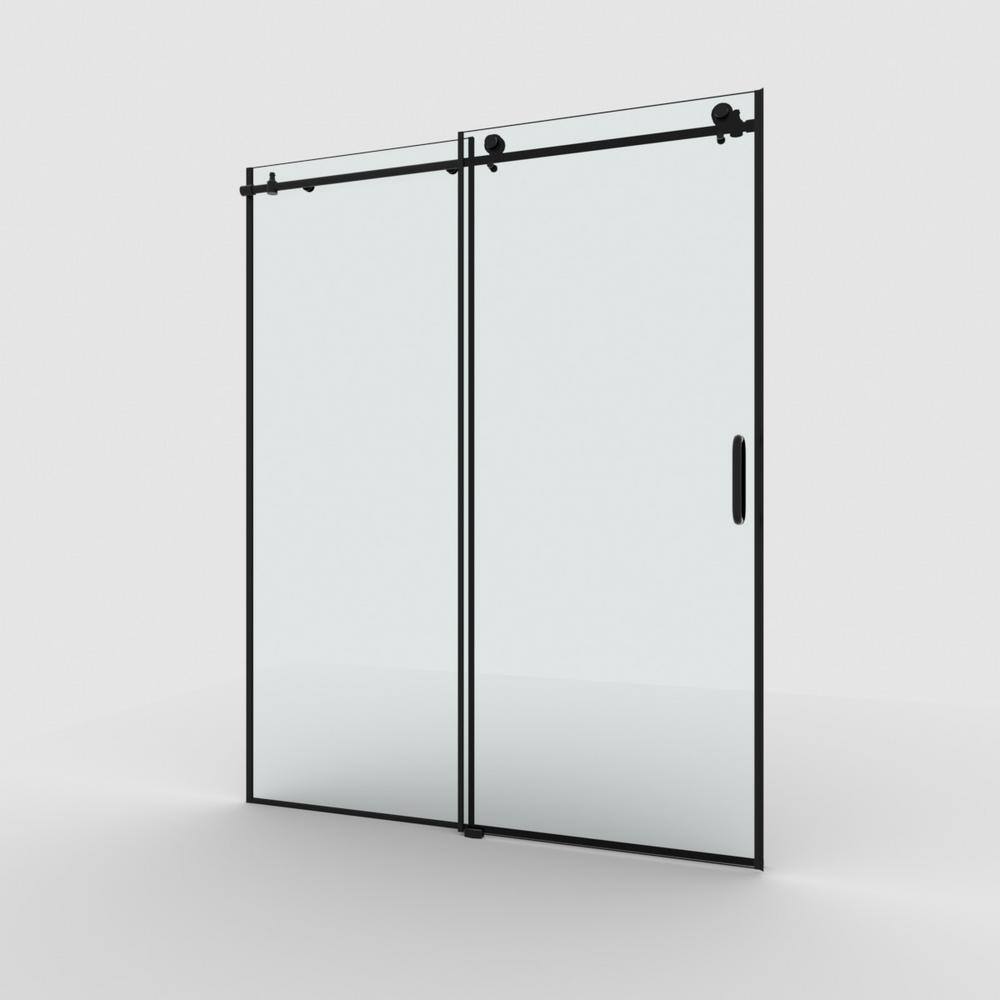 tydex Arcus 60 in. W x 76 in. H Sliding Semi-Frameless Shower Door in ...