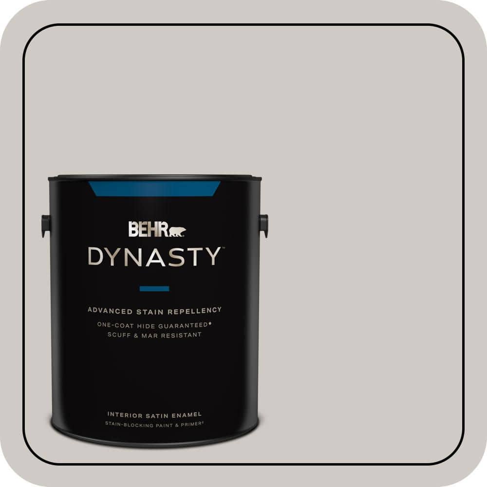 BEHR DYNASTY 1 gal. #BNC-05 Ground Fog Satin Enamel Interior Stain ...
