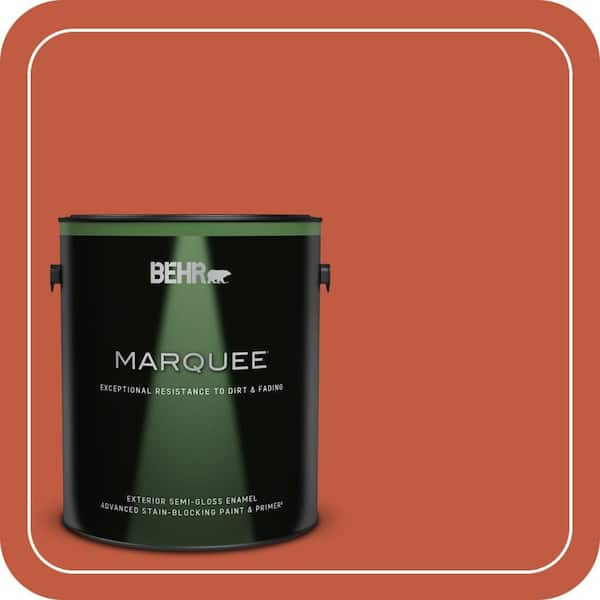 BEHR MARQUEE 1 gal. #M180-7 Deep Fire Semi-Gloss Enamel Exterior Paint ...