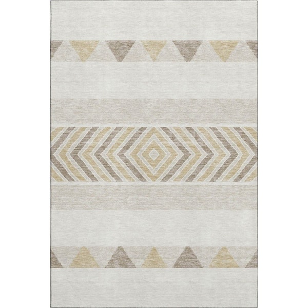 Addison Rugs Mayfield Premium Machine Washable Abstract AMF965 Ivory 9 ...