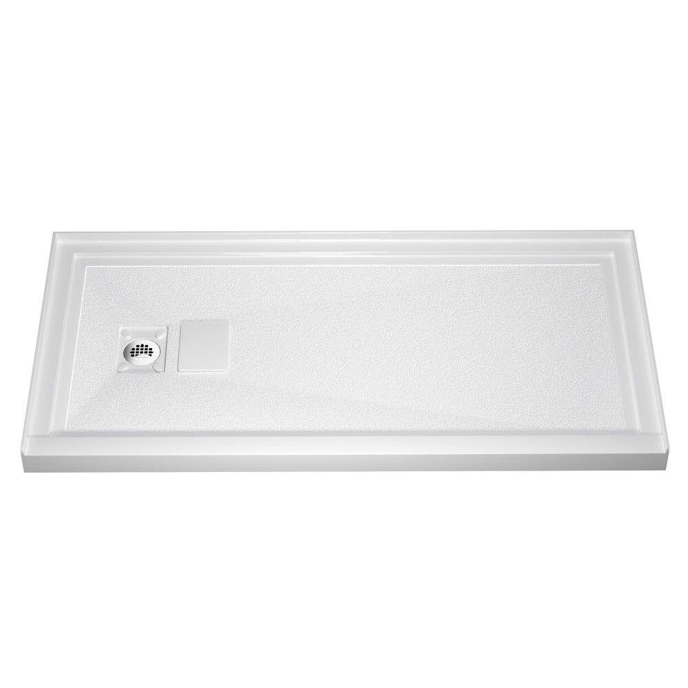 NTQ 72 in. x 36 in. Acrylic Single Threshold Alcove Rectangular Shower ...