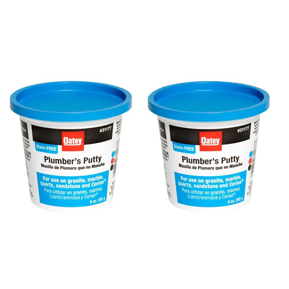 Oatey 9 oz. Stain-Free Plumber's Putty (2-Pack) 31177-1 - The Home Depot