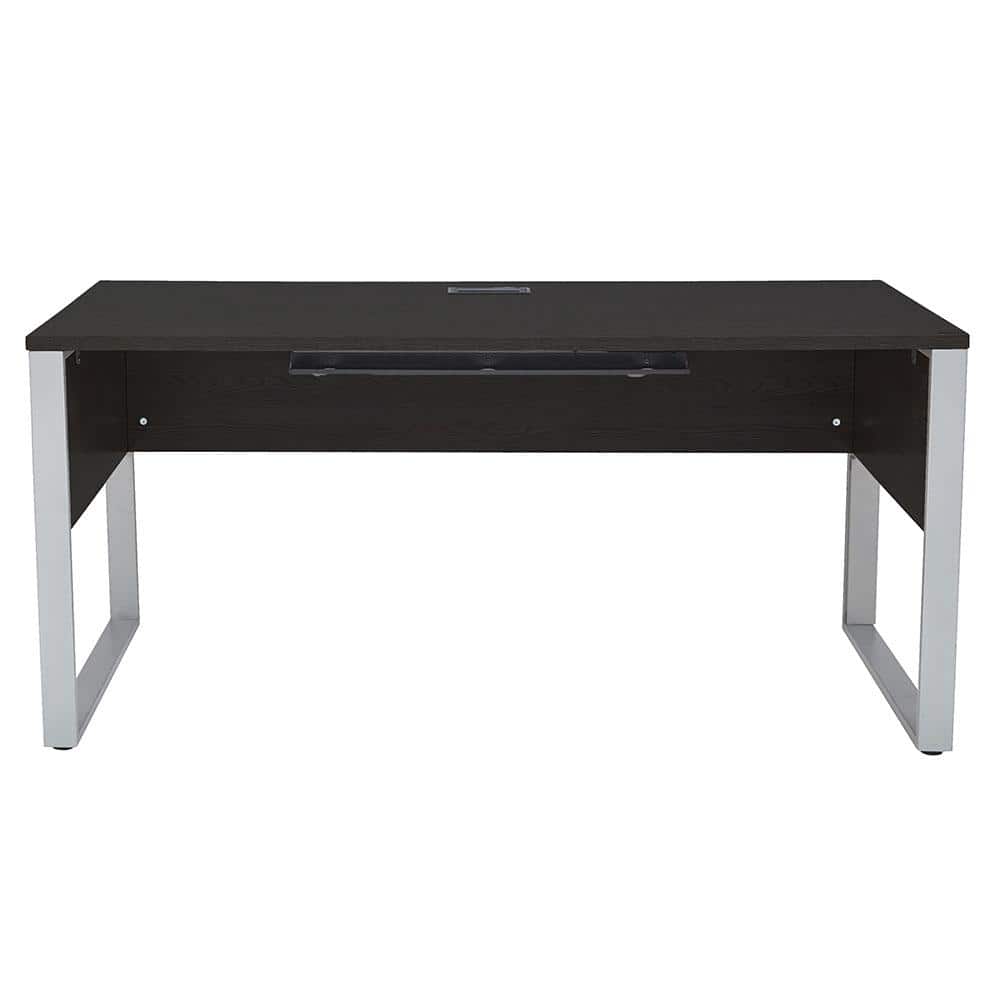 Nyhus Cali 63 in. x 32 in. Espresso Home Office Desk, Metal Frame ...