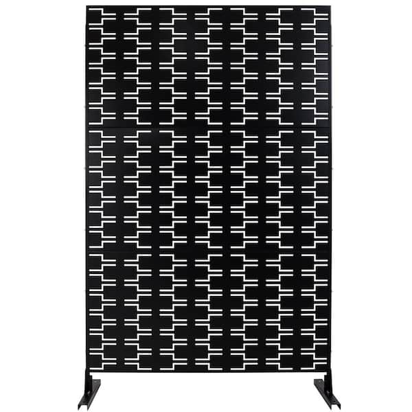 4 ft. x 6 ft. White Metal Outdoor Privacy Screen for Garden, Patio ...
