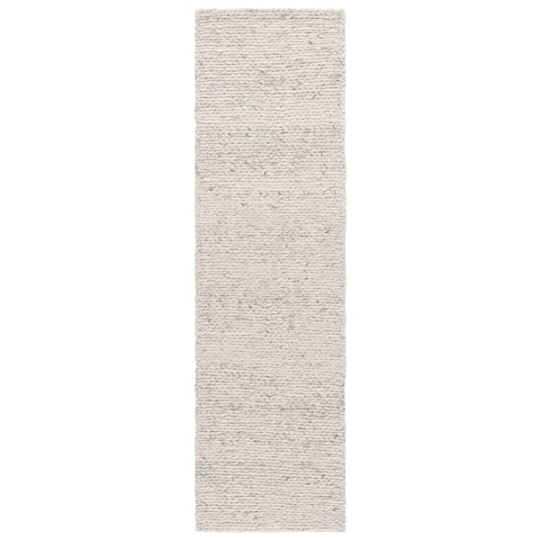 SAFAVIEH Natura 2 ft. x 8 ft. Light Gray/Beige Solid Marle Runner Rug ...
