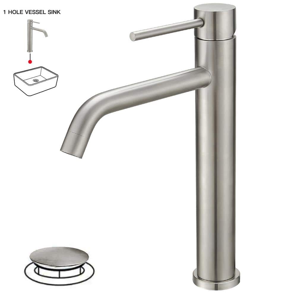 BWE Modern Single Hole Single Handle Vessel Sink Faucet Bathroom Vanity ...