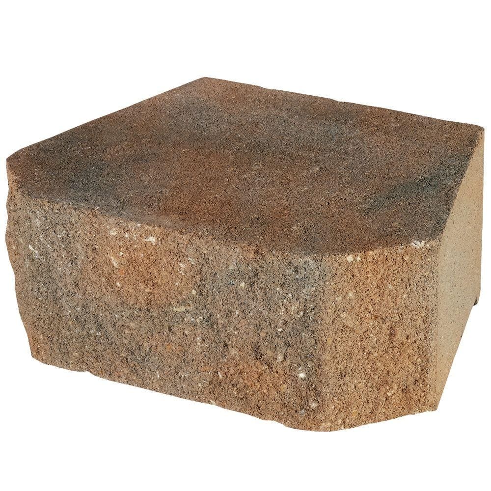 Pavestone 15.5 in. x 12 in. Terra Cotta Diamond Concrete Wall Block ...
