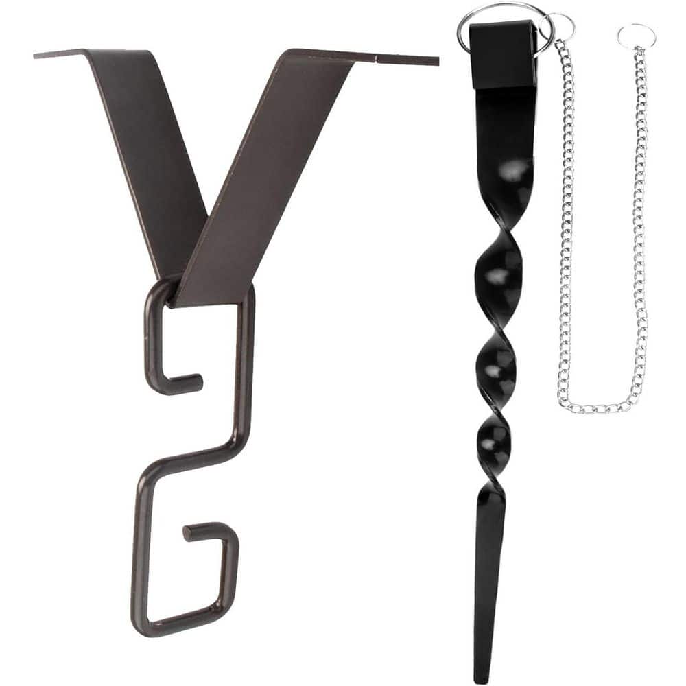 Phewnyzo Outdoor Garden Rain Chains Clip and Ground Anchor Kit with ...