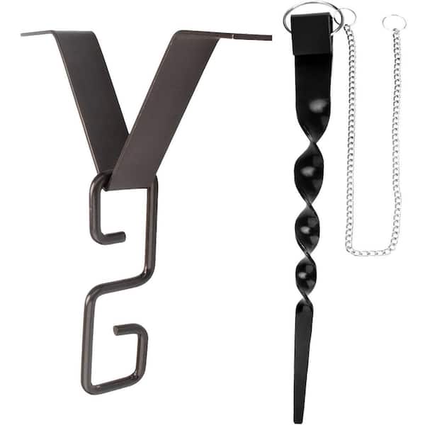 Phewnyzo Outdoor Garden Rain Chains Clip and Ground Anchor Kit with ...