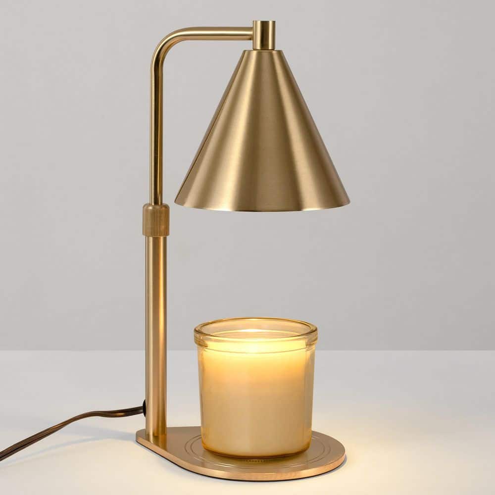 Briignite 8 in. Adjustable Gold Task and Reading Lamp with Conical ...