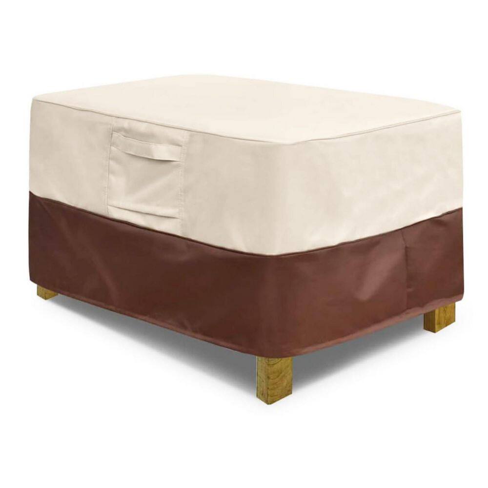 34 in. L x 24 in. W x 17 in. H Rectangle Patio Ottoman Cover D07S6323BL ...