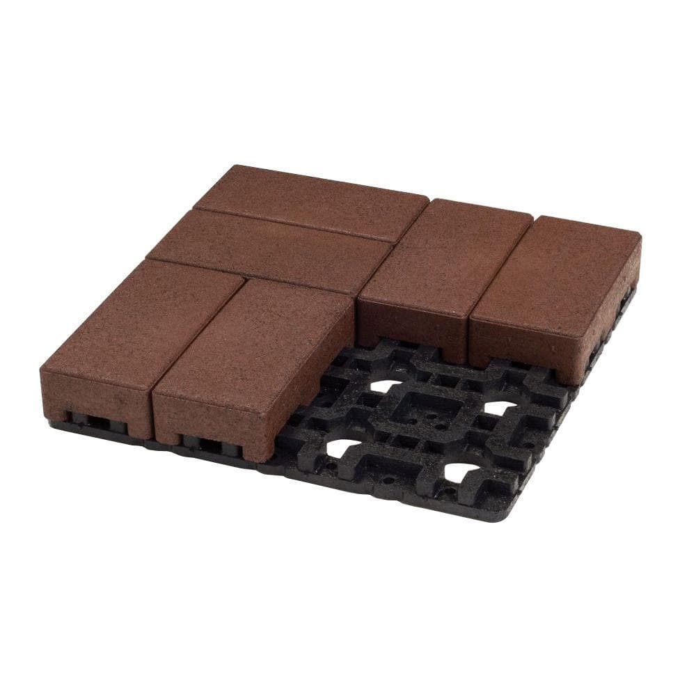 TimberTech 16 in. x 2.5 in x 16 in. Redwood Plastic Paver C048-001 ...