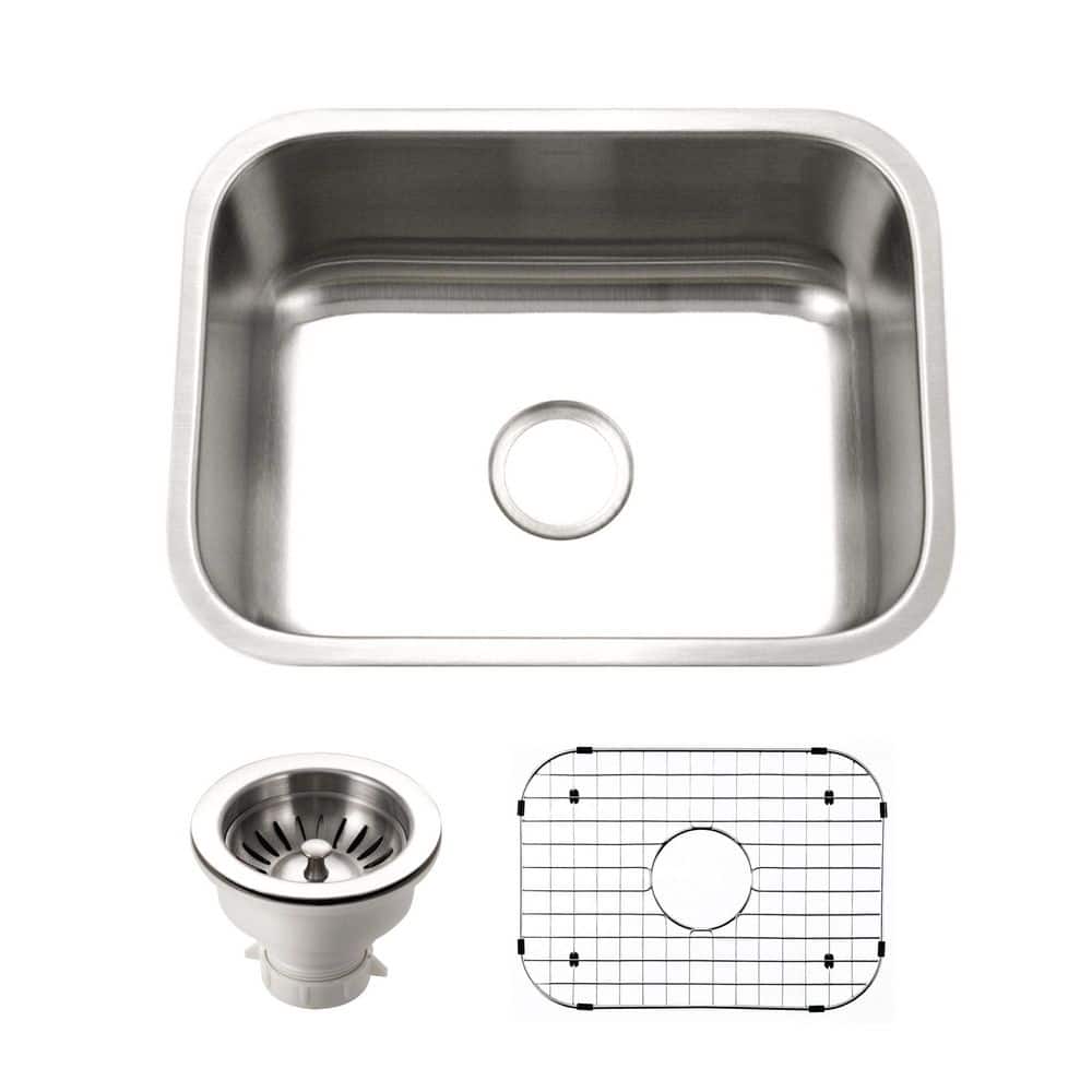 HOUZER Houzer Eston 23 in. Stainless Steel Undermount Single Bowl ...