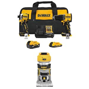 DEWALT 20V MAX Lithium-Ion Brushless Cordless 2 Tool Combo Kit and Reciprocating Saw with (2) 1 ...