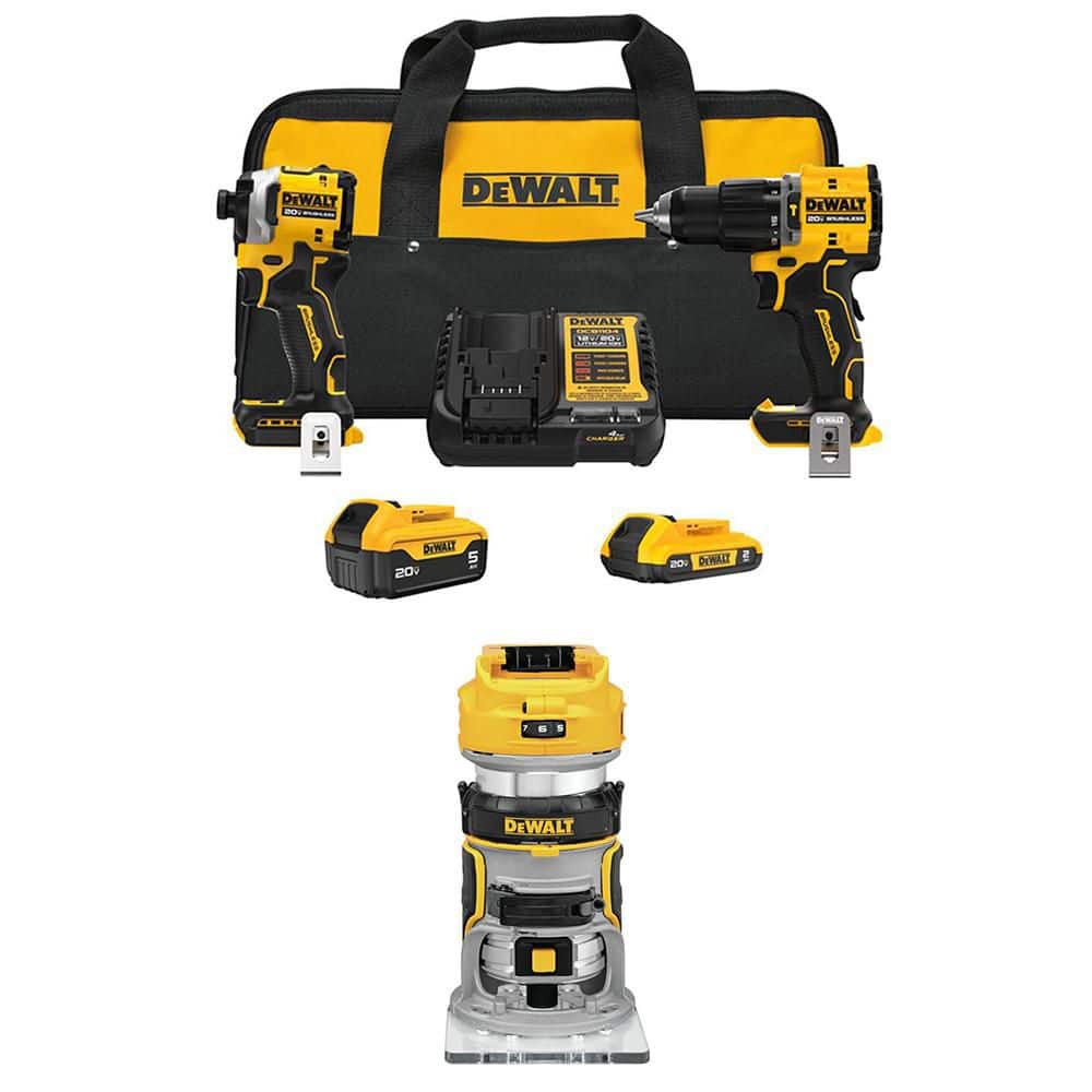 DEWALT ATOMIC 20-Volt Lithium-Ion Cordless 2-Tool Combo Kit and ...