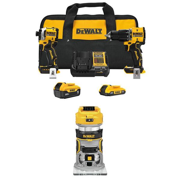 DEWALT ATOMIC 20-Volt Lithium-Ion Cordless 2-Tool Combo Kit and ...