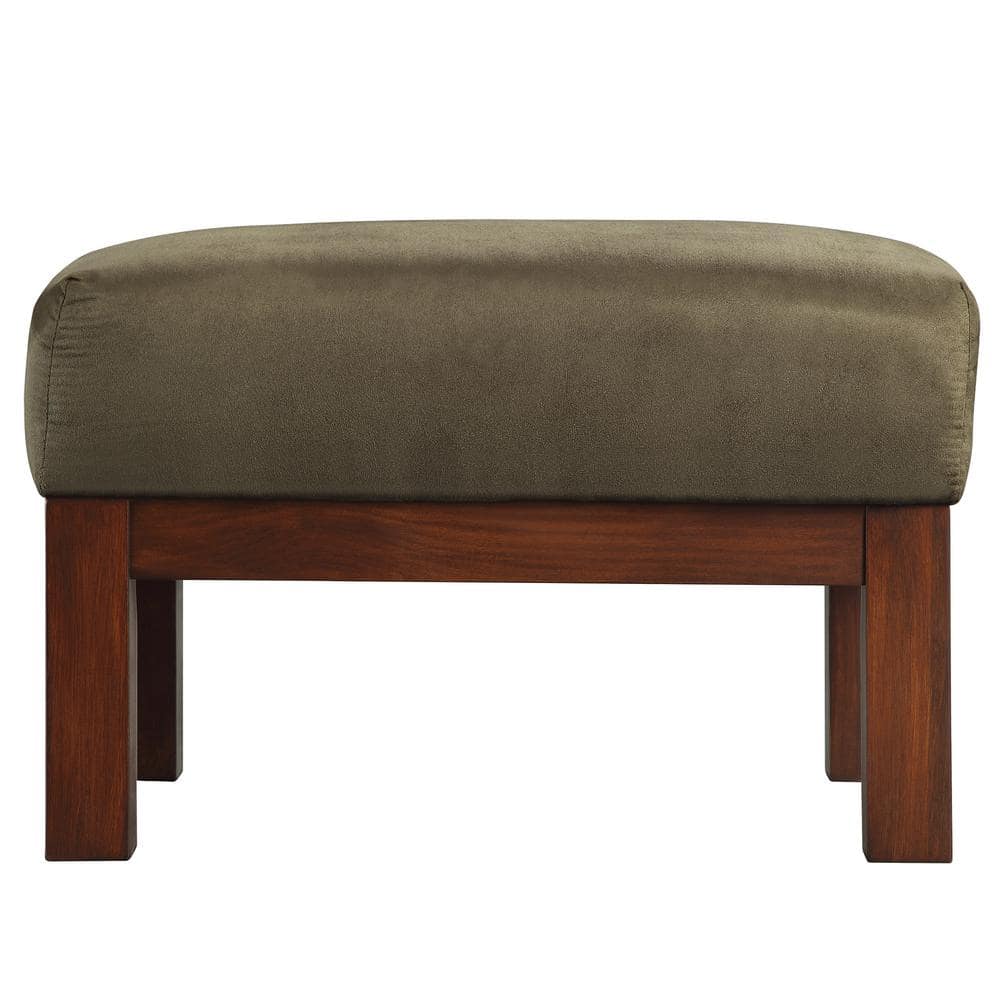 HomeSullivan Olive Accent Ottoman 409912-4OL - The Home Depot