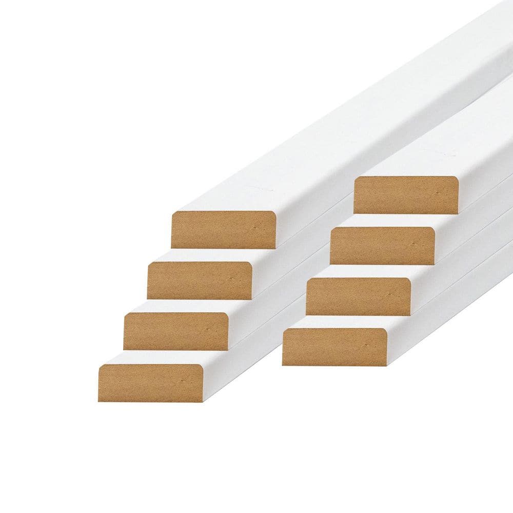 Builders Choice 1 in. x 2 in. x 8 ft. Primed MDF E2E Board (8-Pack ...